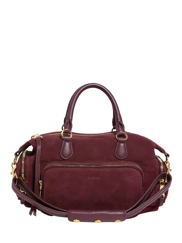 AIMEE Away We Go Satchel - Cherry Suede