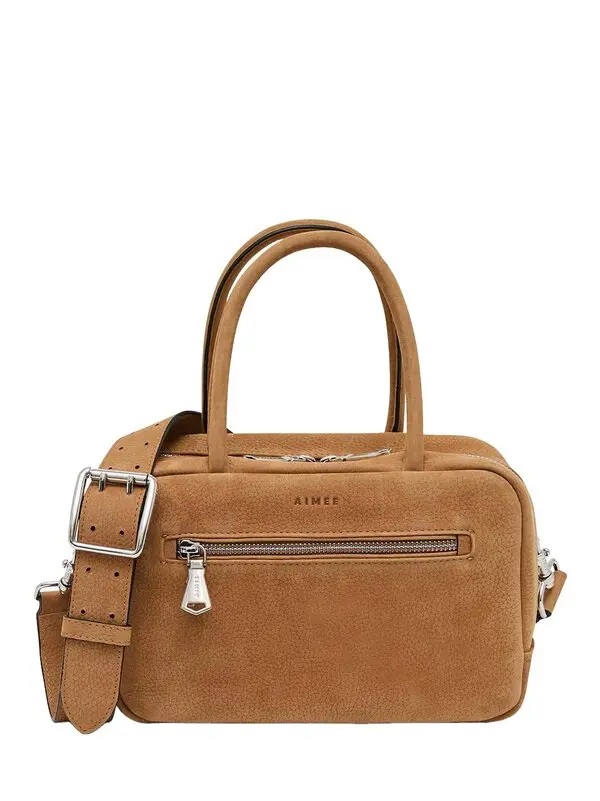 AIMEE Ritual Midsize Satchel - Latte Nubuck