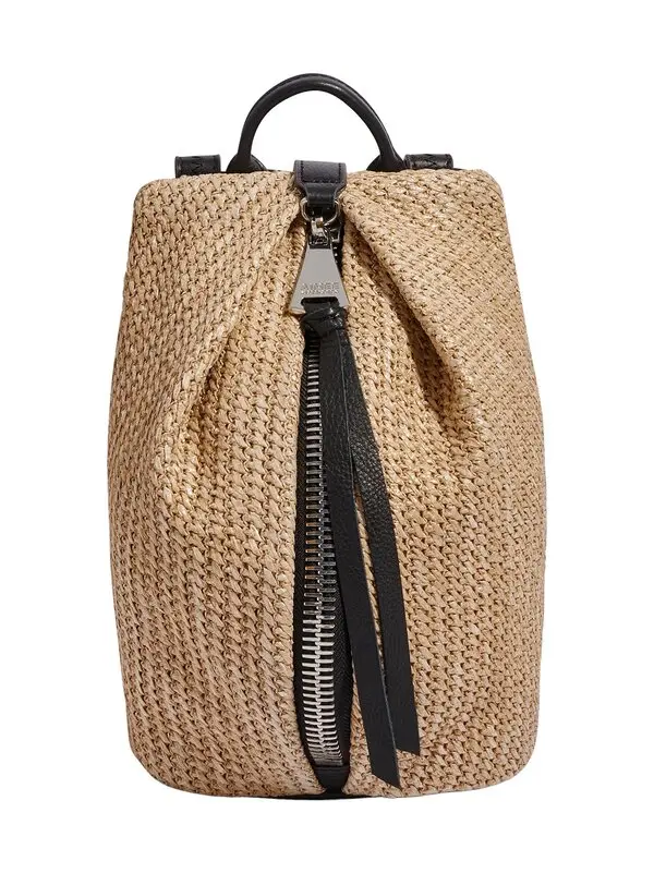 AIMEE Tamitha Raffia Mini Backpack - Raffia Black