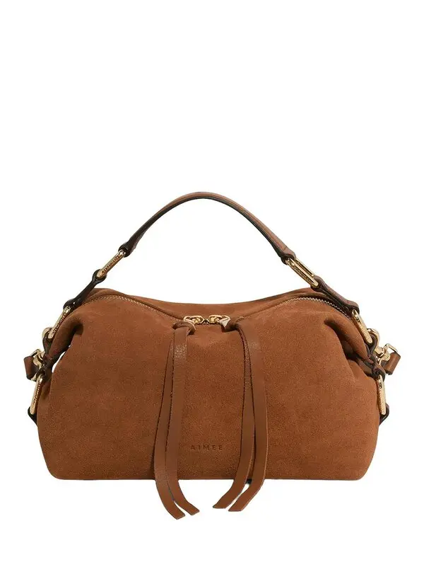 AIMEE Dumpling Convertible Handheld - Chestnut Suede