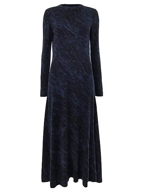 Whistles Abstract-pattern Stretch-mesh Midi Dress - Multi-coloured