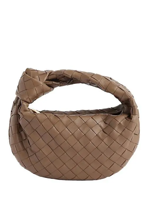 Bottega Veneta Mini Jodie Leather Hobo Bag - Pinecone-gold