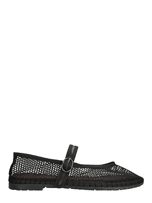 FLABELUS Isabella Mesh Ballet Flats - Black
