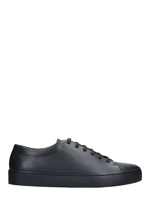 JAK Leather Low-top Trainers - Navy