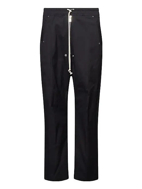 Rick Owens Straight-leg Cotton Trousers - Black