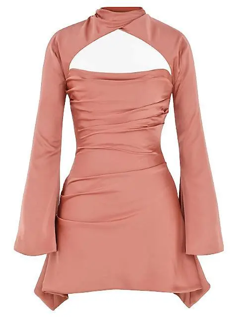 House Of Cb Toira Corseted Mini Dress - Rose