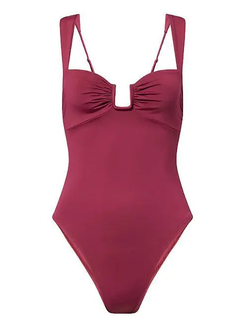 AWAY THAT DAY Cannes Balconette High-leg Swimsuit - Cassis