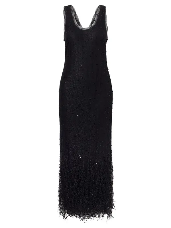 Simkhai Irisa Embellished Lace Midi Dress - Black