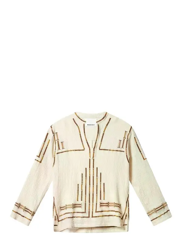MARANT V-neck Long-sleeve T-shirt - Neutrals