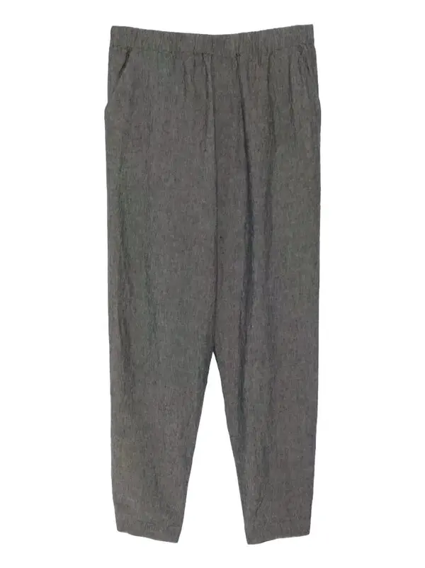 Barena Venezia Linen Trousers With Elasticated Waistband - Grey