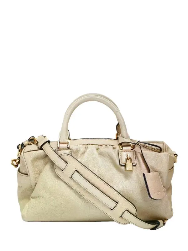 Loewe 2000-2010s Boston Leather Tote Bag - Neutrals