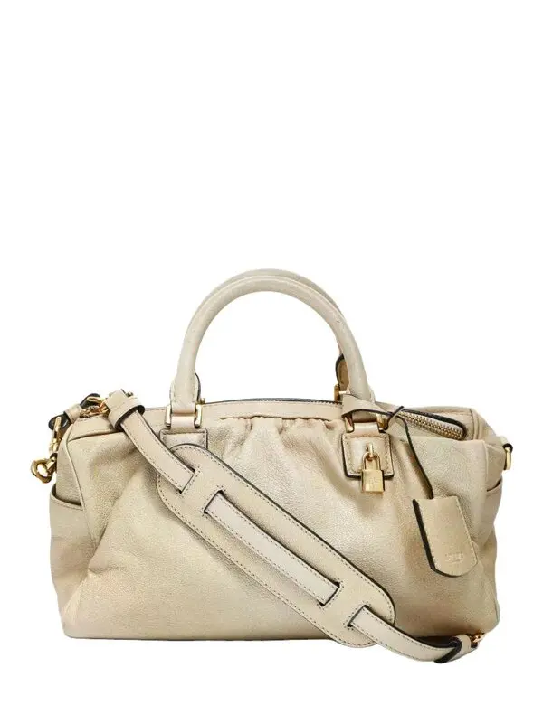 Loewe 2000-2010s Boston Leather Tote Bag - Neutrals