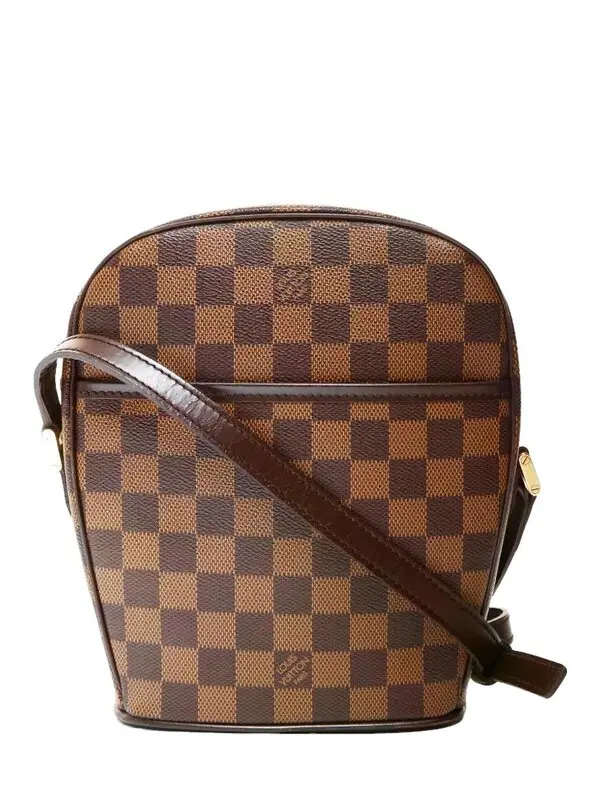 LOUIS VUITTON 2003 Ipanema Damier Ebene Shoulder Bag - Brown