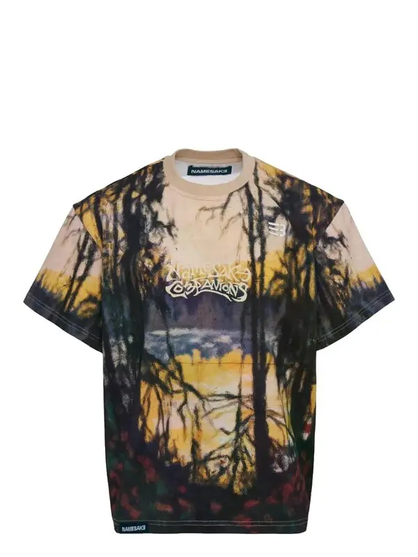 NAMESAKE Forest-print T-shirt - Neutrals
