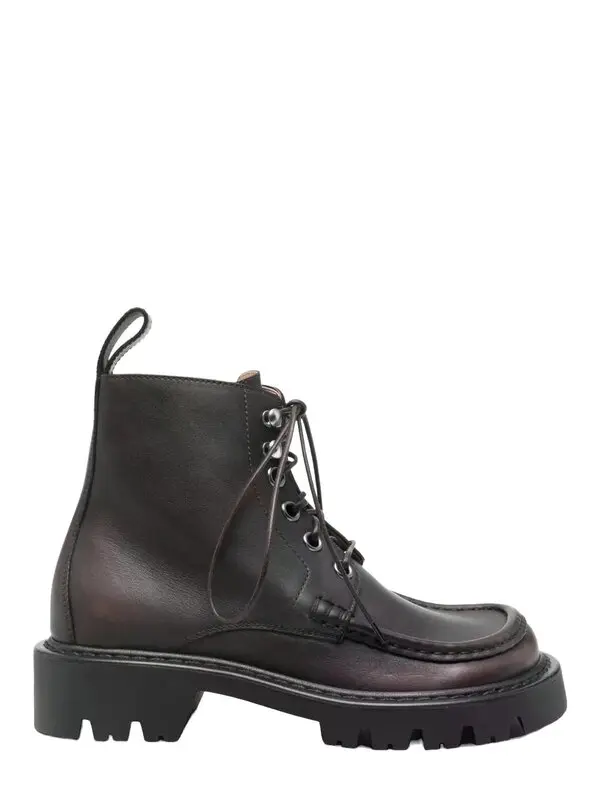 Loewe Lace-up Zip-fastening Boots - Brown
