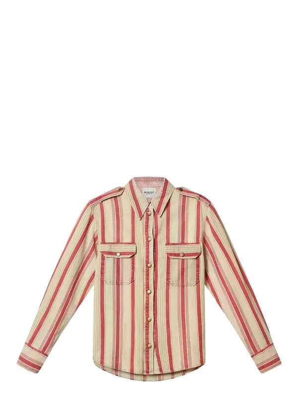 MARANT ETOILE Gelva Striped Shirt - Red