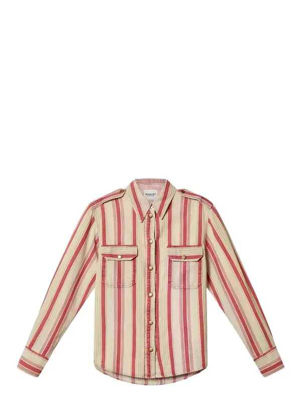 MARANT ETOILE Gelva Striped Shirt - Red