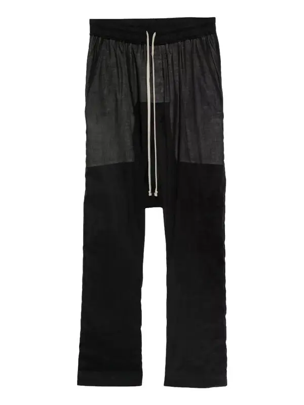 Rick Owens Slim Drawstring Trousers - Black