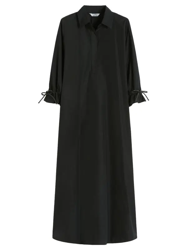 Max Mara Oversized Cotton Poplin Dress - Black