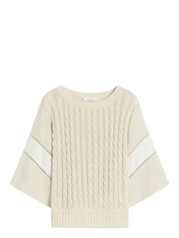 Max Mara Loose-fit Linen Yarn Sweater - Beige