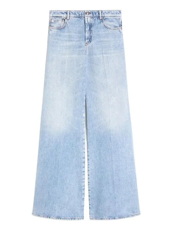 Max Mara Five-pocket Flared Denim Trousers - Midnightblue