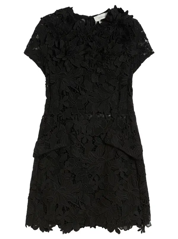 Max Mara Macramé Hourglass Dress - Black