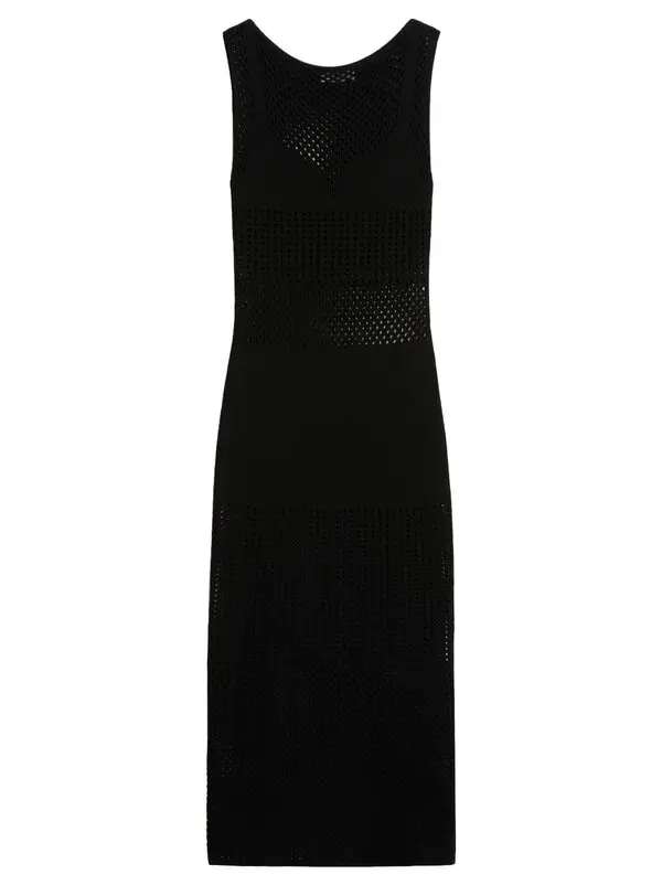 Max Mara Long Stretch Viscose Dress - Black