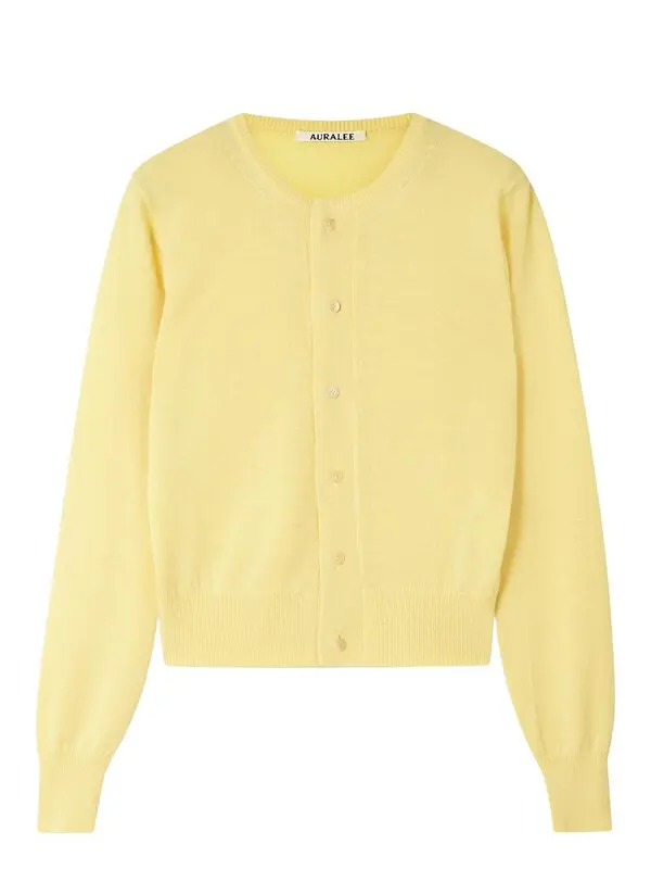 Auralee Cashmere Cardigan - Yellow