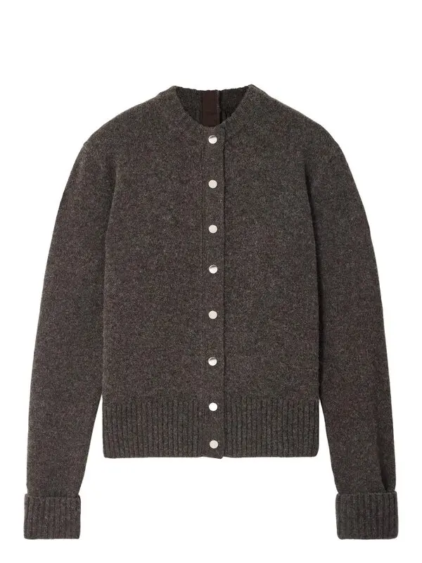 Carven Wool Cardigan - Brown