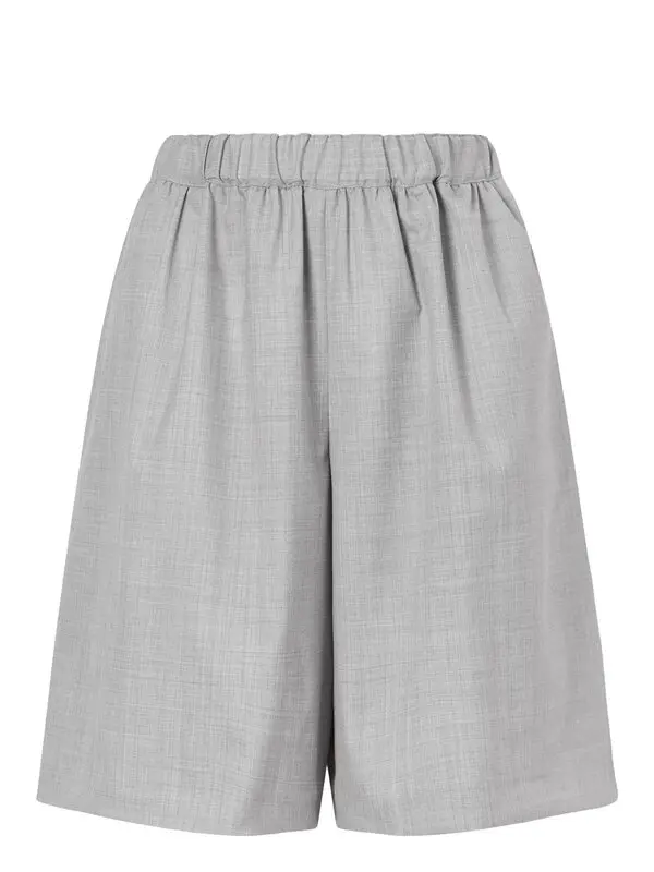 Comme Des Garçons Wool Knee-length Shorts - Gray