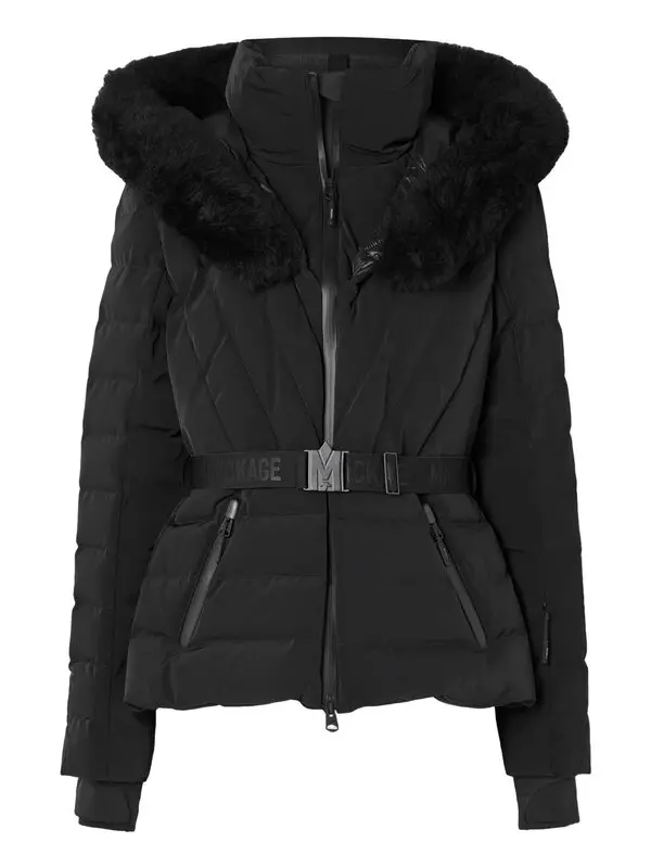 Mackage Elita Plush-trimmed Quilted Down Ski Jacket - Black