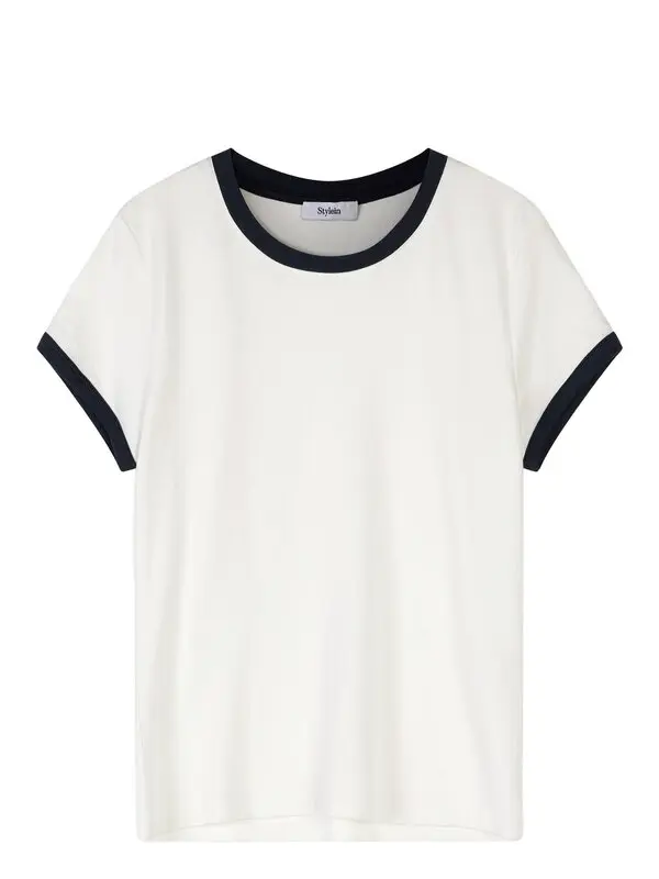 Stylein Cleo T-shirt - Vit,navy