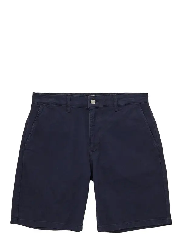 Nn07 Aden 1923 Straight-leg Twill Shorts - Blue