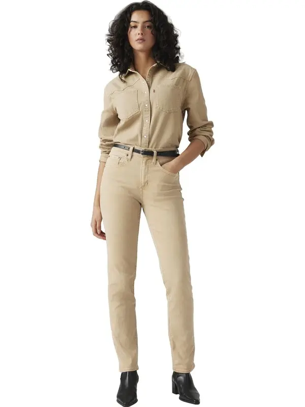 LEVI'S 724 High-rise Slim Straight Jeans - Dusty Travertine