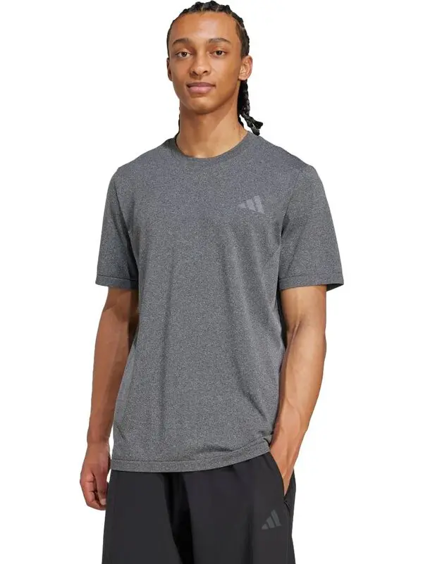 Adidas Train Essentials Structure Tee - Halo Silver / Black