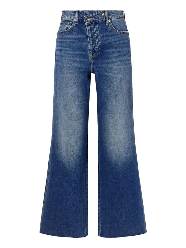 Veronica Beard Taylor High-rise Wide-leg Jeans - Blue