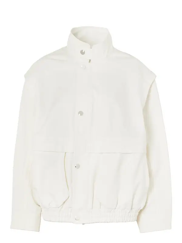 Tibi Paneled Cotton-twill Jacket - White