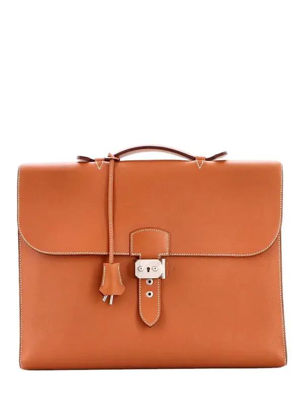 Hermès Sac A Depeches Light 1-37 Briefcase - Brown