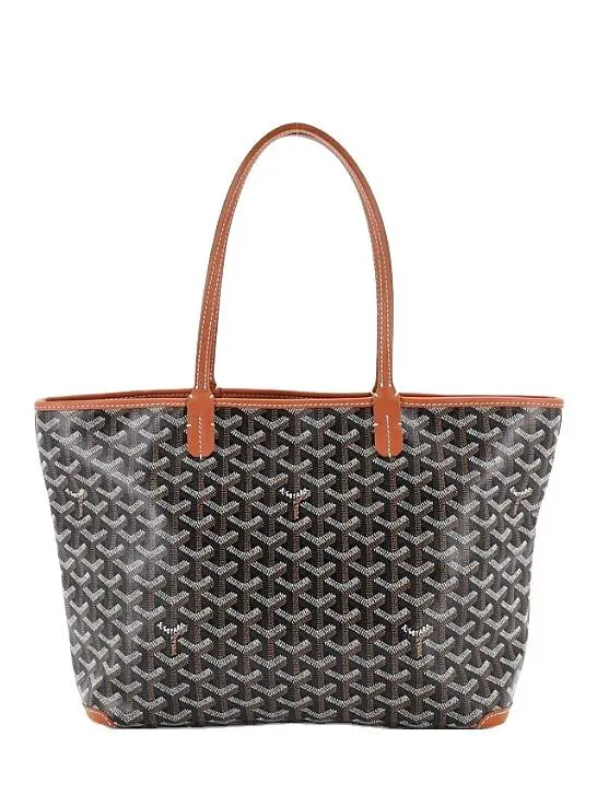 Goyard Pm Artois Tote Coated Canvas - Black