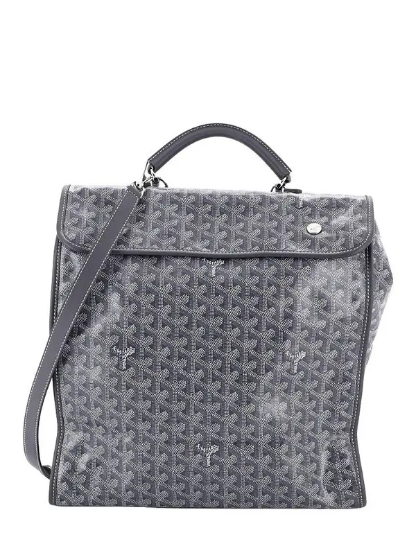 Goyard Saint Leger Briefcase Backpack Coated Canvas - Gray