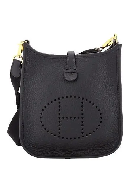 Hermès Tpm Evelyne Bag Gen Iii Clemence - Black