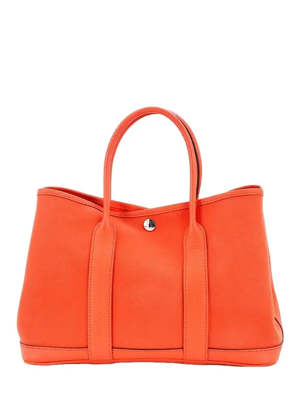 Hermès 30 Garden Party Tote Toile And Leather - Orange
