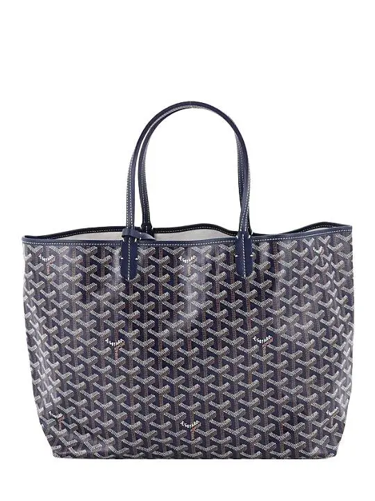 Goyard Pm Saint Louis Tote Coated Canvas - Blue