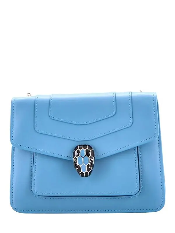 BVLGARI Small Serpenti Forever Square Shoulder Bag - Blue