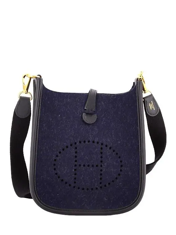 Hermès Tpm Evelyne Gen Iii Felt Bag - Blue