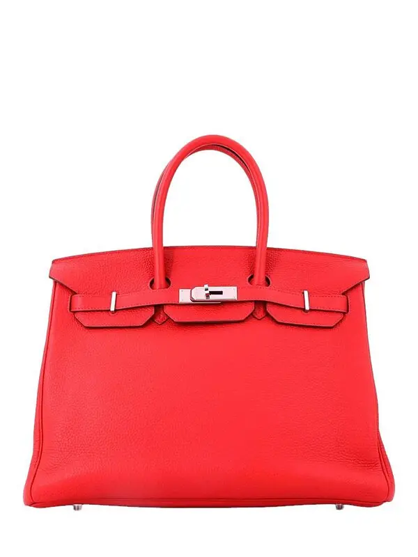 Hermès Birkin 35 Handbag With Palladium Hardware - Geranium