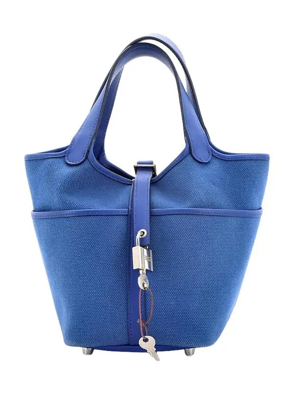 Hermès Pm Cargo Picotin Lock Bag - Blue
