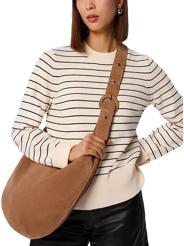 Whistles Classic Stripe Cotton Blend Sweater - Ivory/multi