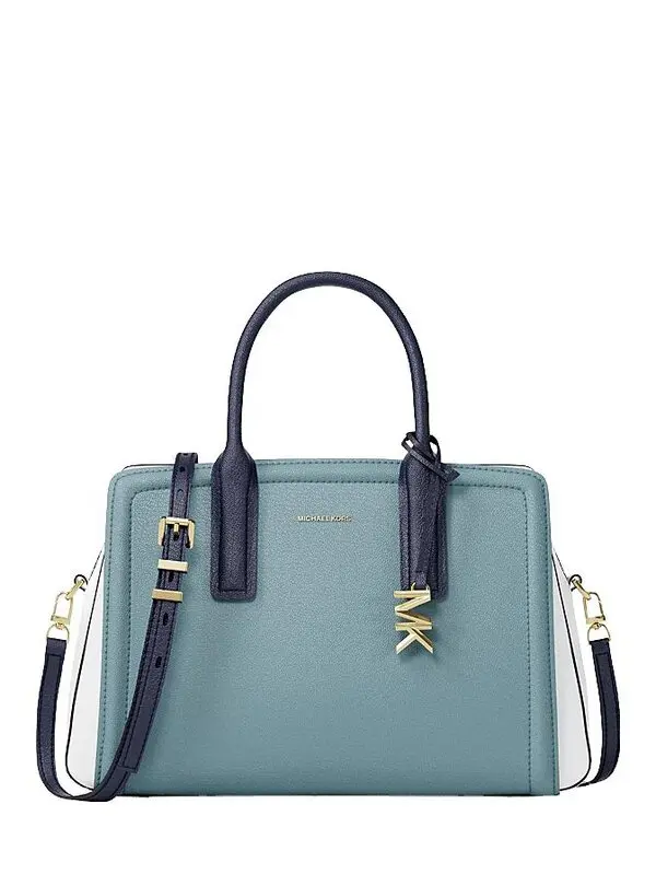 Michael Kors Laila Medium Leather Satchel - Chambray
