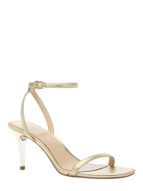 Michael Kors Liana Mid Heel Sandals - Pale Gold